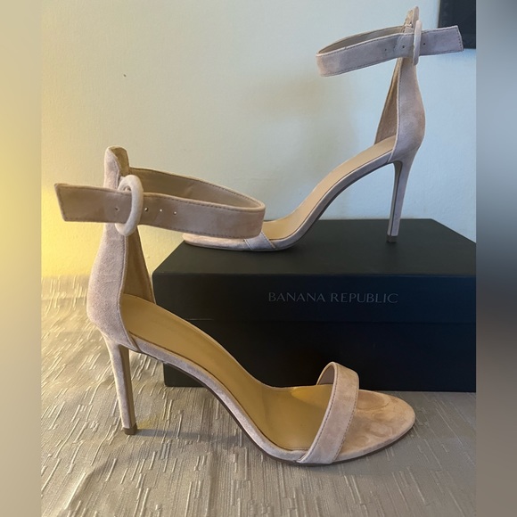Banana Republic | Shoes | Banana Republic Bare Suede High Heel Sandals ...